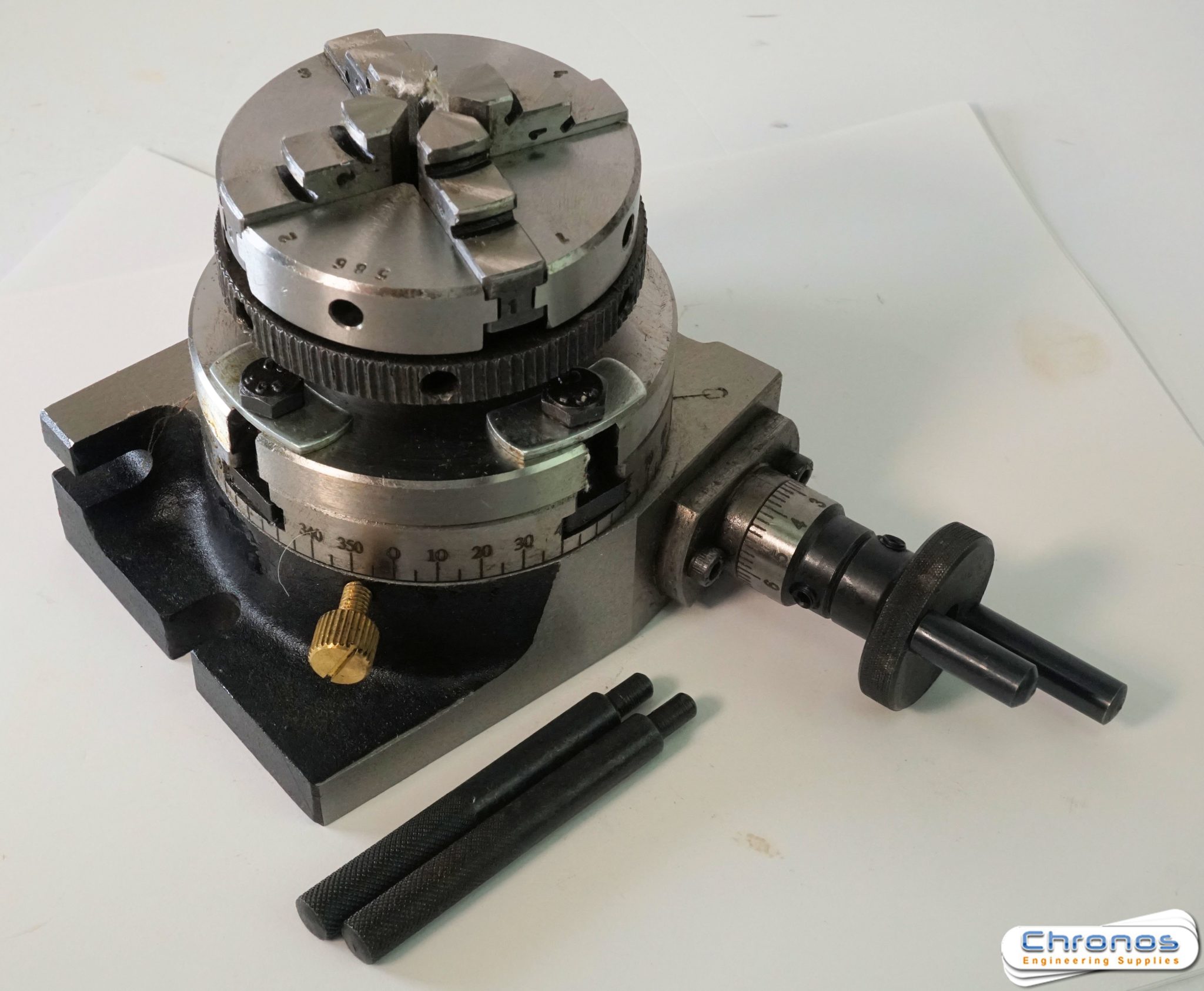 3 Inch Rotary Table With 65mm 4 Jaw Self Centering Chuck And Clamping ...
