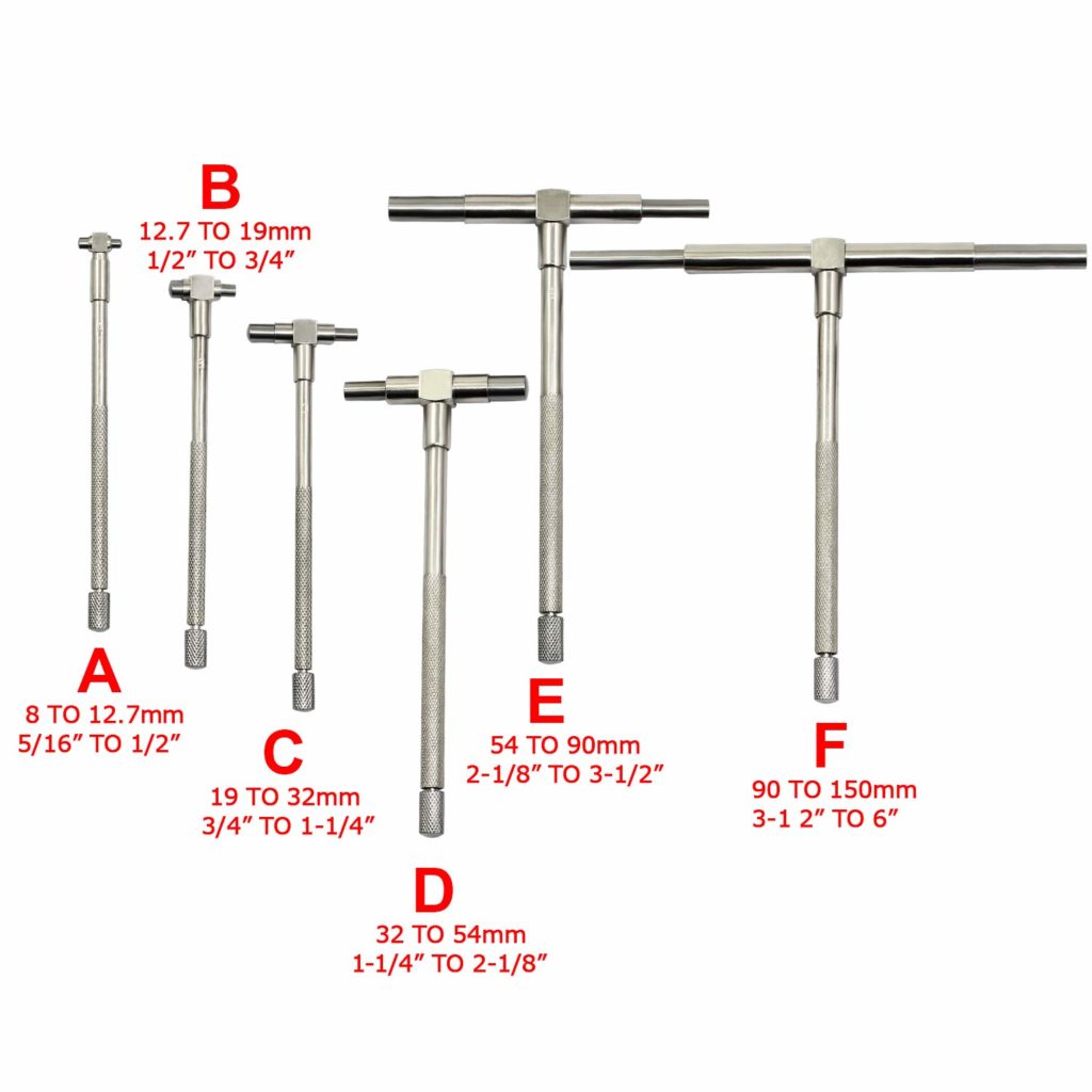 Set Telescopic Bore Gauges - Chronos Engineering Supplies