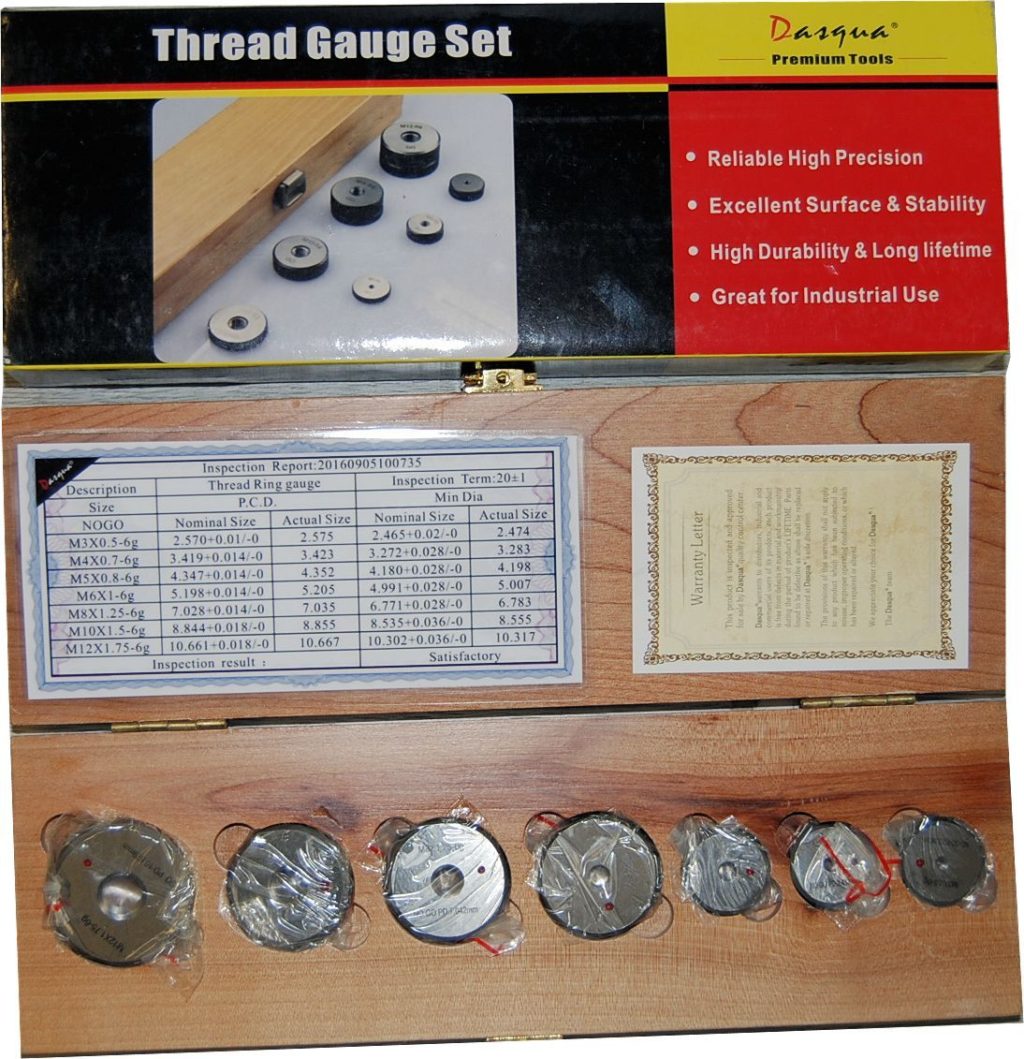 Dasqua Thread Gauge Set (Ring Gauge) M3-M12 GO 6311-3205- SORRY OUT OF ...