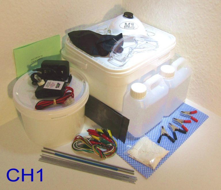 Standard Aluminium Anodising Kit 2 Litre Kit - Chronos Engineering Supplies