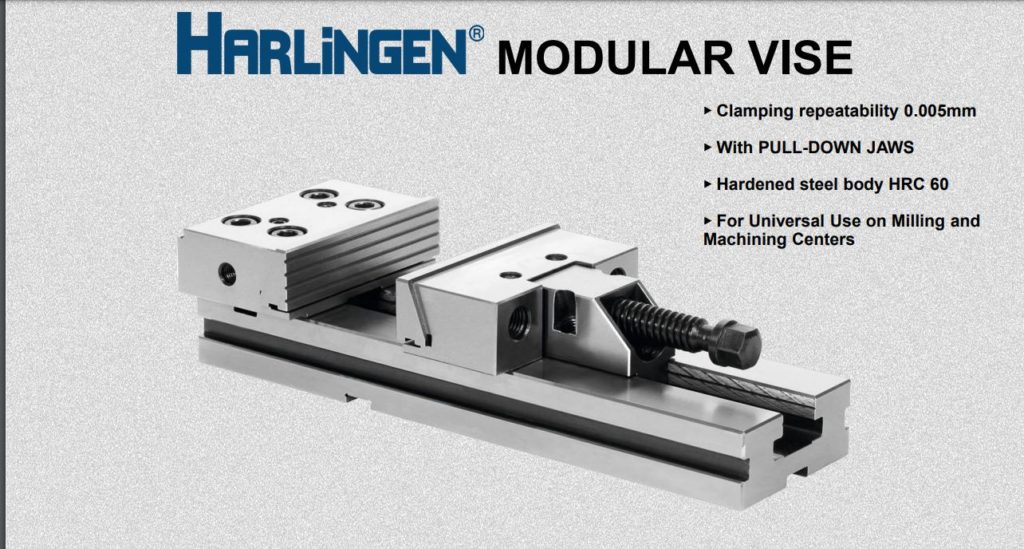 HARLINGEN 150mm MODULAR VICE WITH PULL DOWN JAWS - Chronos Engineering Supplies