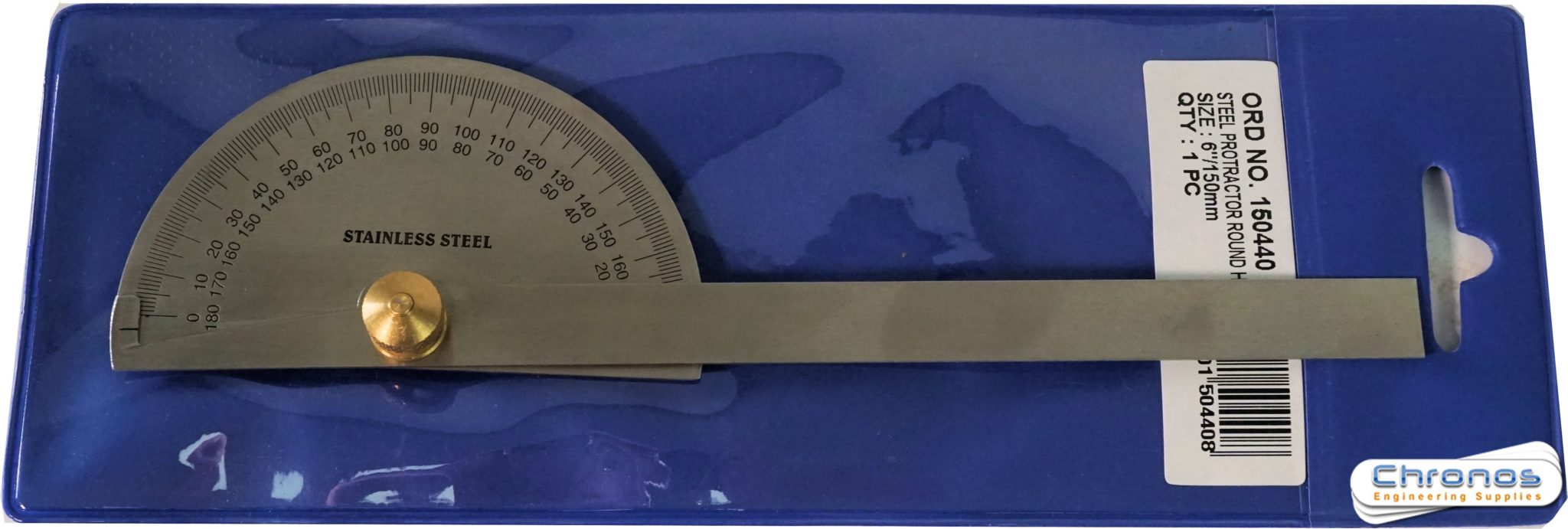 Round Head Protractor - Chronos Engineering Supplies