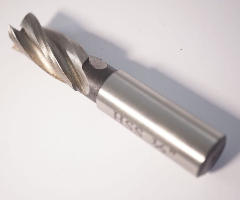 HSS Endmill 1/2 Inch Diameter Plain Shank - Chronos Engineering Supplies