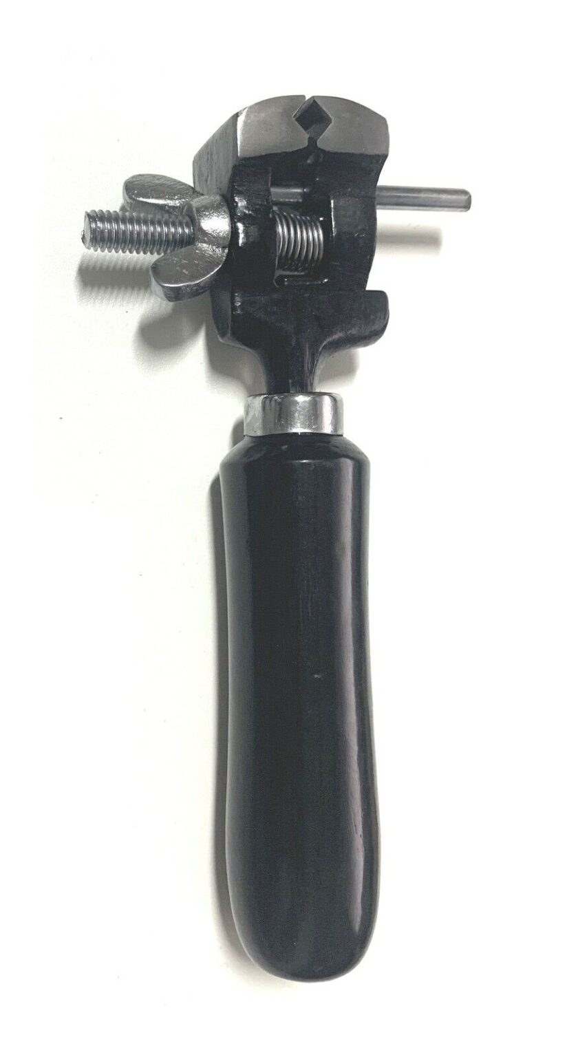 Pin Vice Hand Clamp with Wooden Handle - Chronos Engineering Supplies