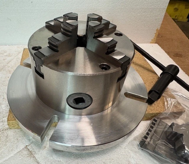 125mm 4 Jaw Self Centering Chuck On Backplate To Suit HV8 Rotary Tables - Chronos Engineering ...